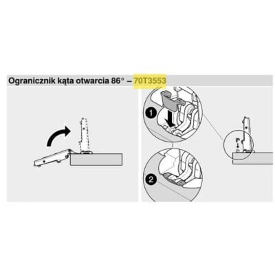 Zawias Blum 155 Stopni - Meblowy - 71T7500N - Clip Top - Faktorsklep.pl